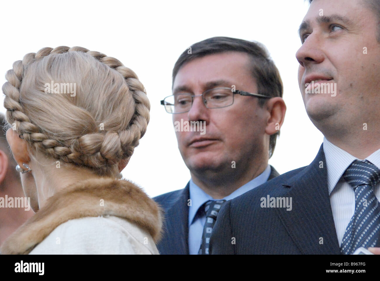 From left to right Yulia Timoshenko BYuT bloc leader Yury Lutsenko Our ...