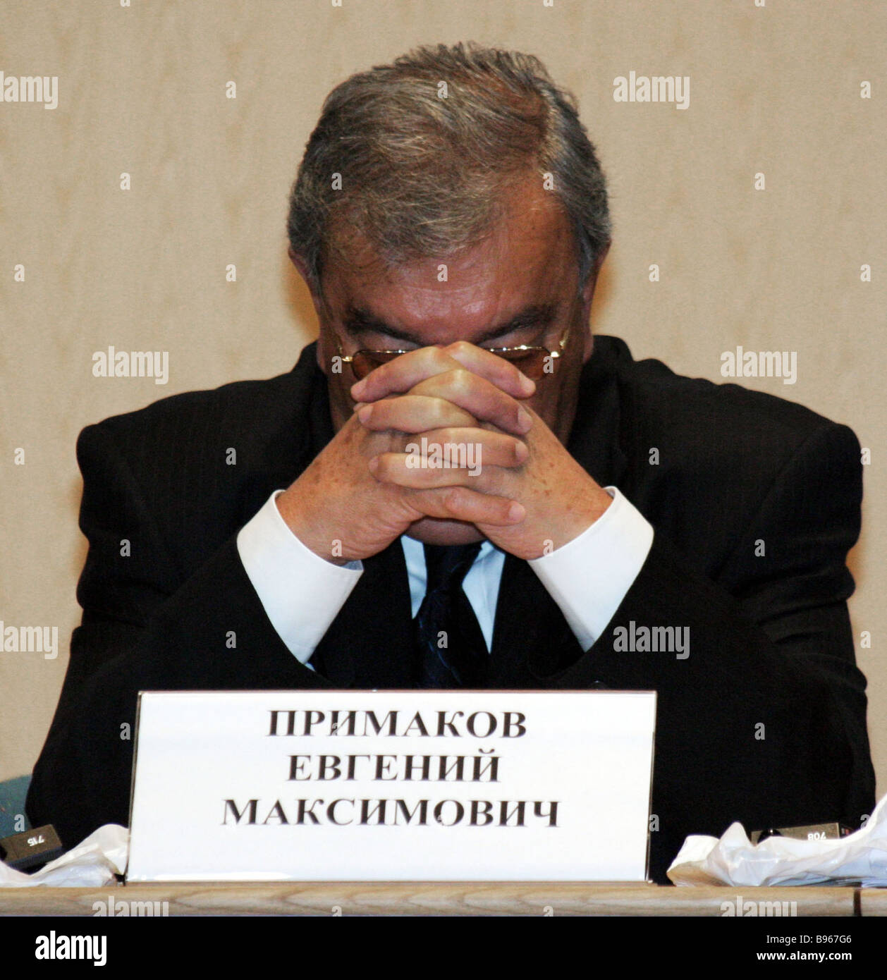Chairman of Russian Chamber of Commerce and Industry Yevgeni Primakov ...