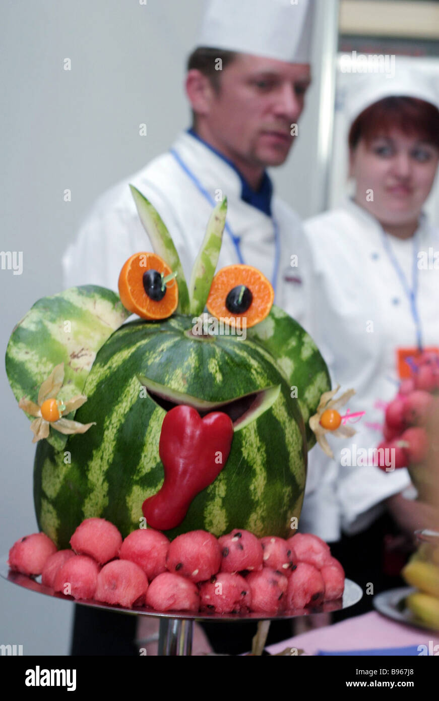 This funny watermelon face made a sensation at the Stellar Olympus ...