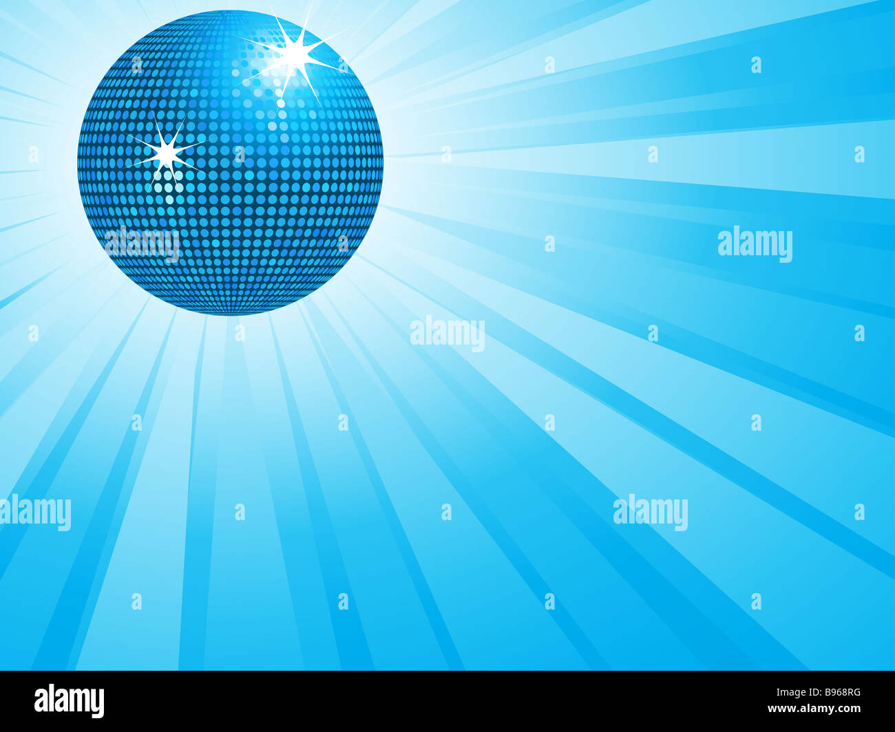 sparkling blue disco ball Stock Photo - Alamy