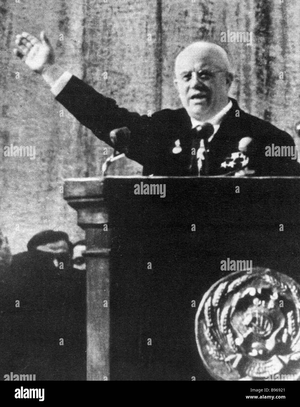 The Soviet Communist Party leader and statesman Nikita Khrushchev ...