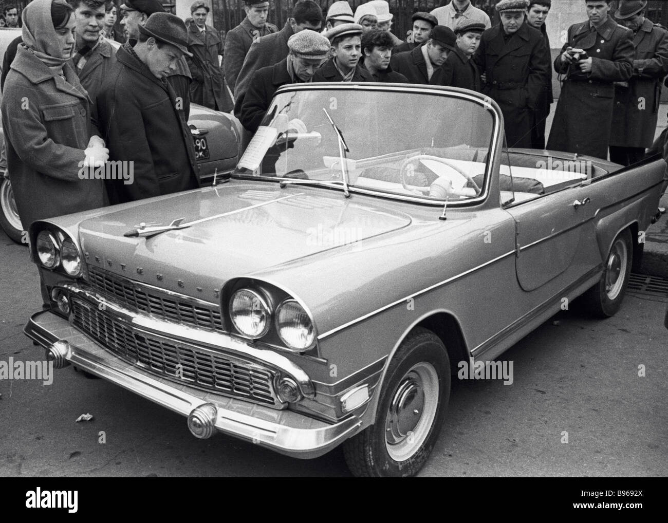 The car Sputnik built by Moscow turner Boris Makarov took part in a ...