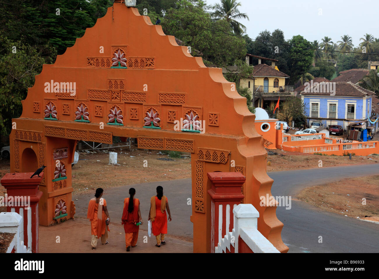 India Goa Panaji Panjim gate of Maruti Temple Stock Photo - Alamy