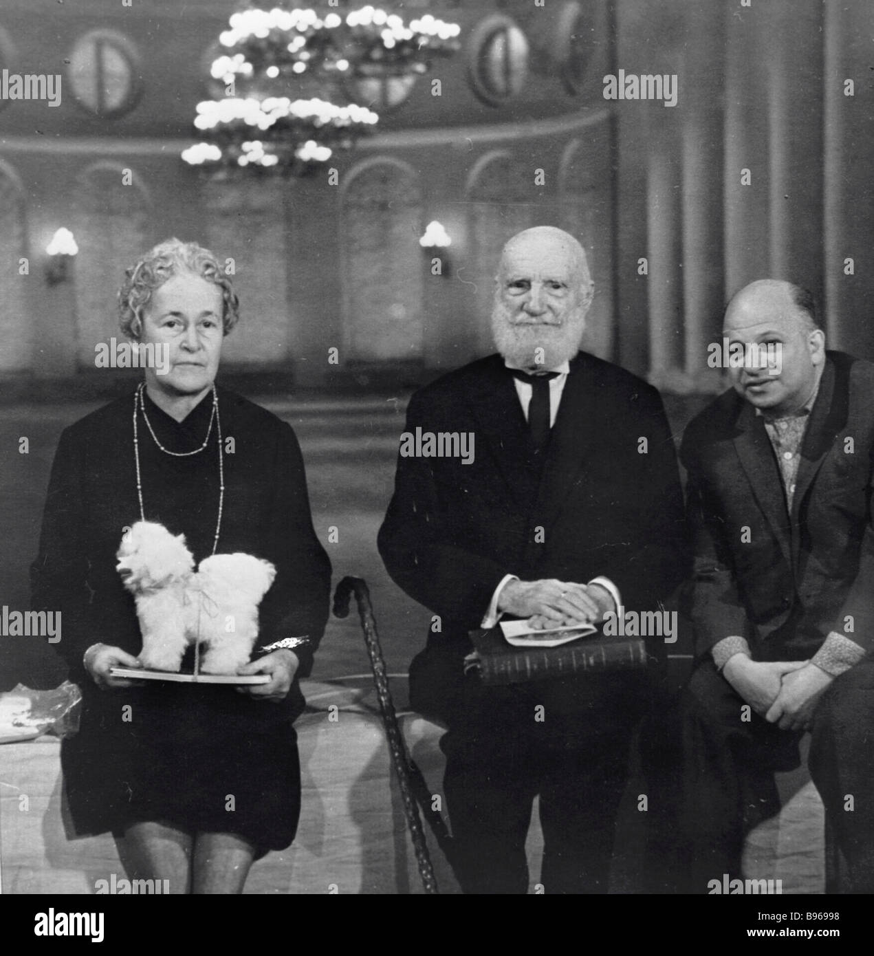 Russian statesman and politician Vasily Shulgin center his wife Maria ...