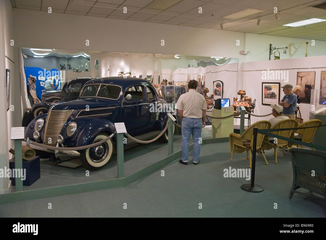 Interior gallery of museum at Edison and Ford Winter Estates in Fort ...