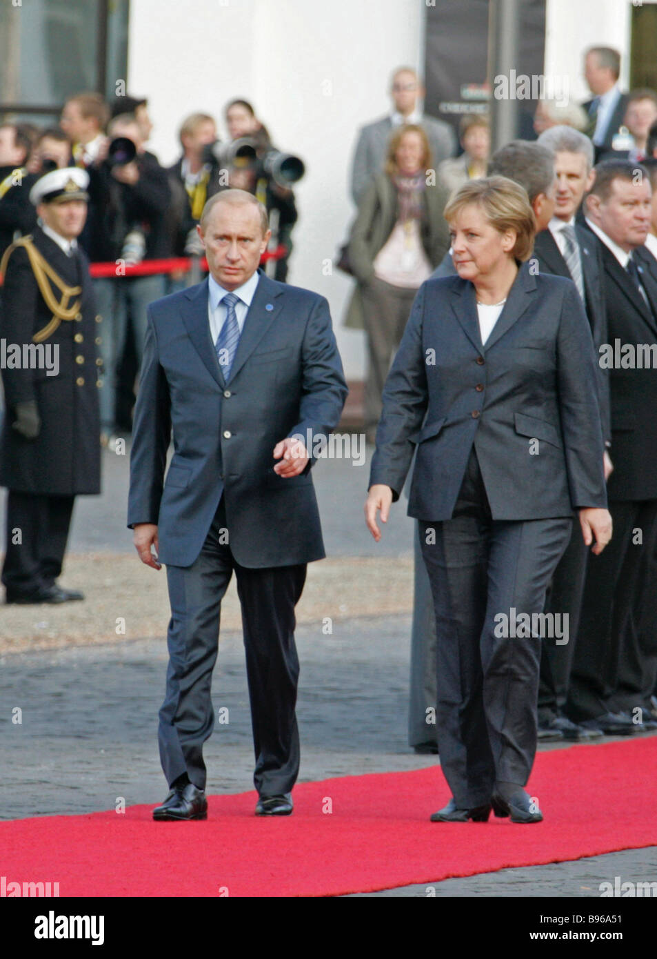 October 15 2007 Russian President Vladimir Putin and German Chancellor ...