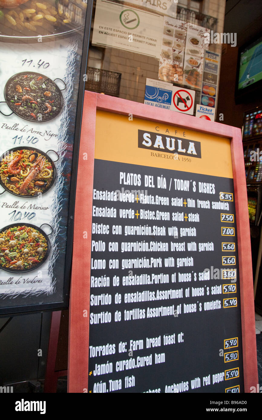Lunch Menus In Barcelona
