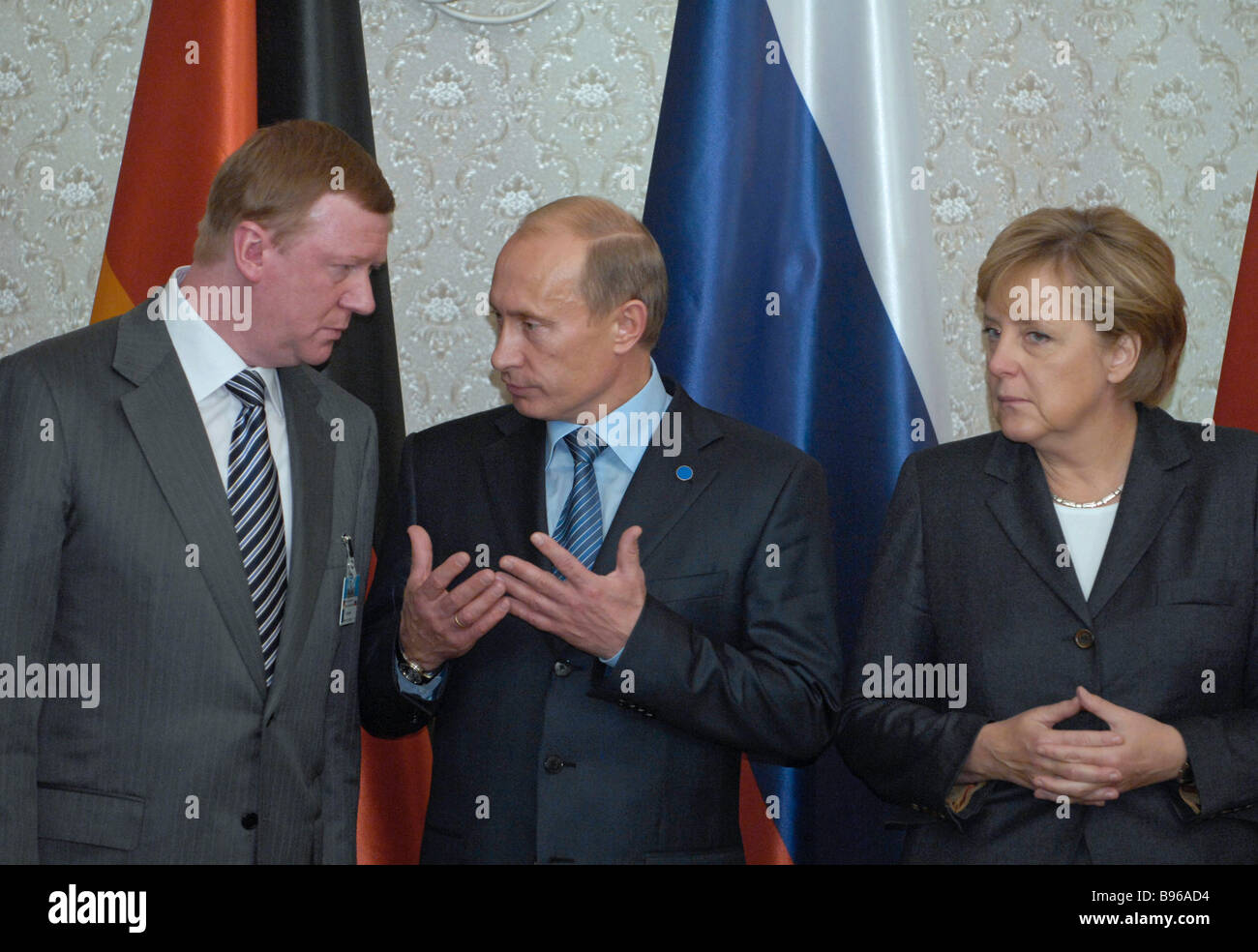 From left to right Anatoly Chubais chairman of RAO UES Russian ...