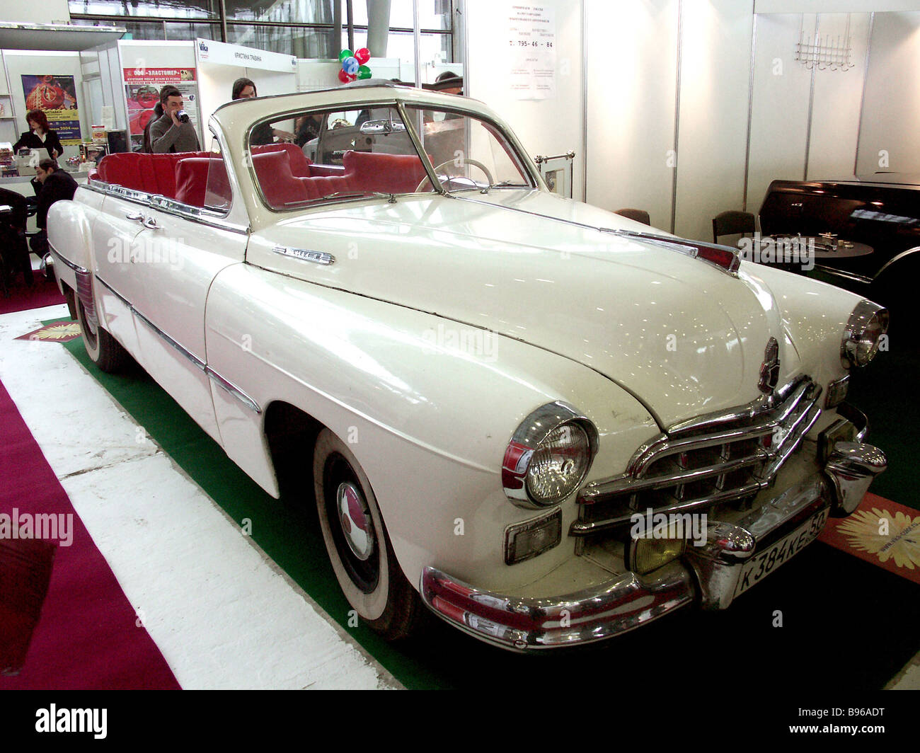 An auto model at the 3d Russian vintage and exotic cars auto show in ...