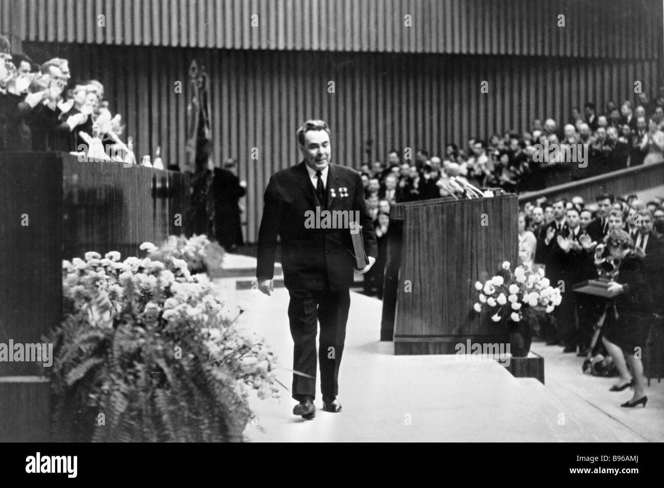 Secretary general of the CPSU Central Committee Leonid Brezhnev after ...