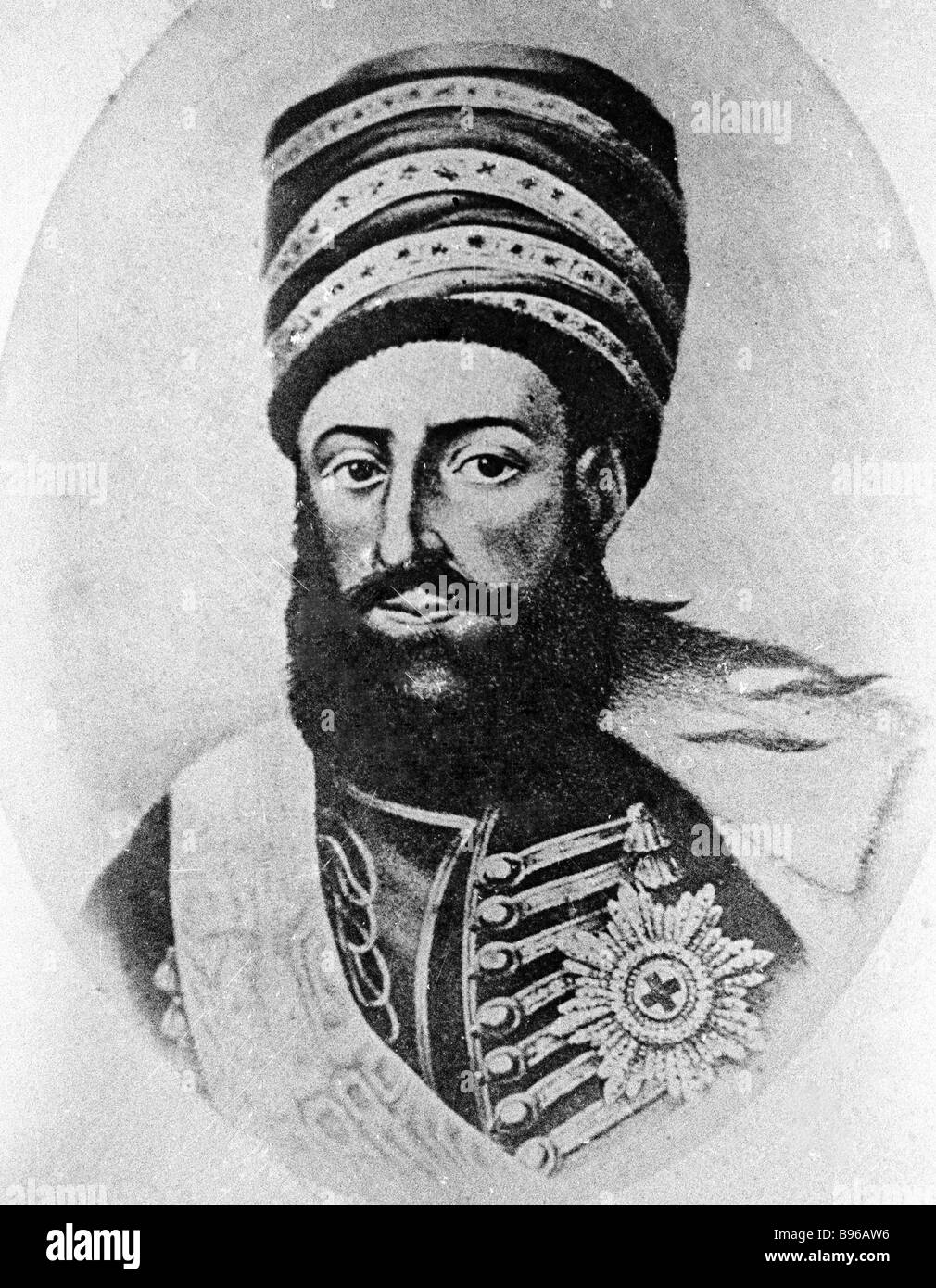 Reproduction of the Tsar Vakhtang the Fifth portrait from the art ...