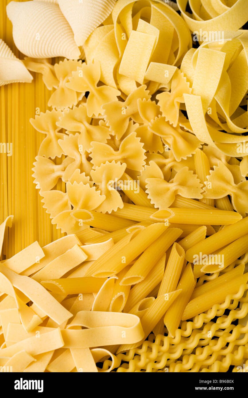 assorted pasta background Stock Photo - Alamy