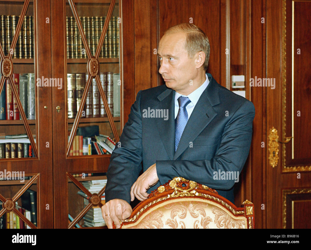 Russian President Vladimir Putin at his office in the Kremlin Stock ...