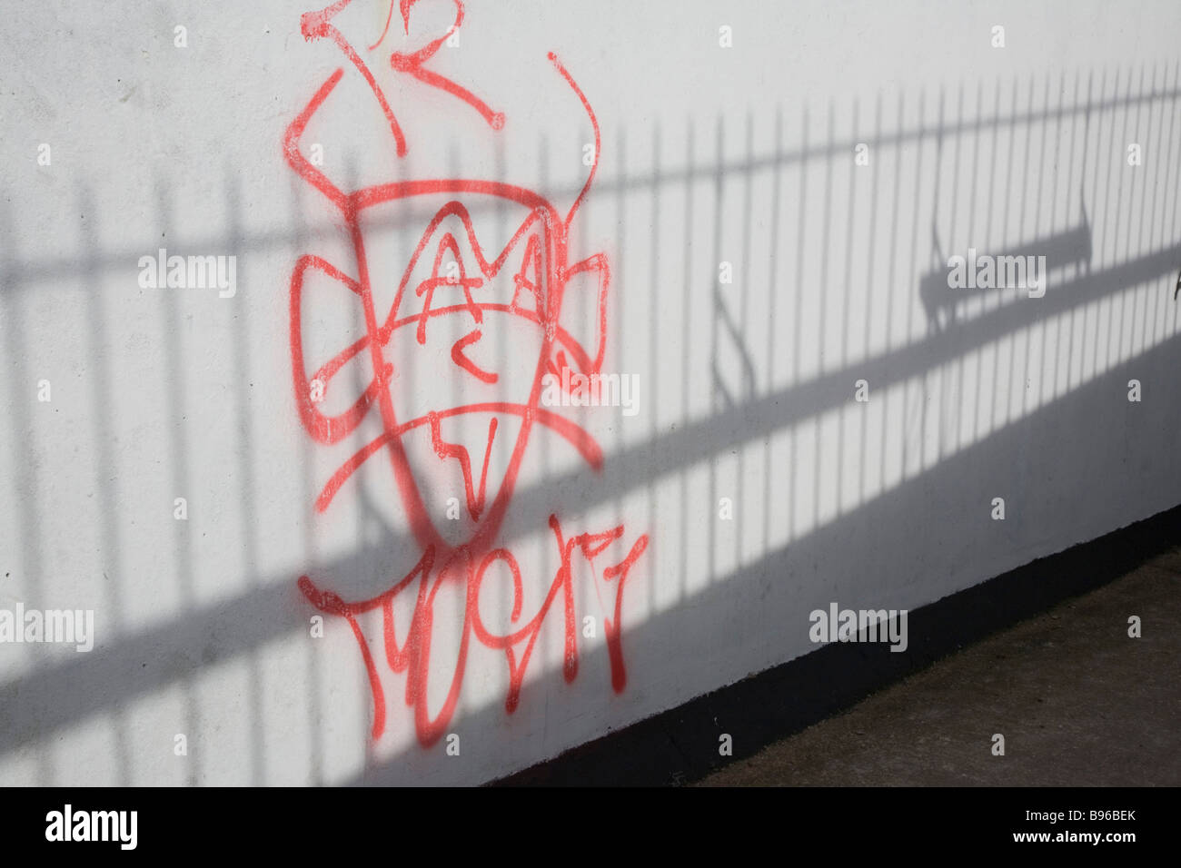 Spray tags in subway Stock Photo - Alamy