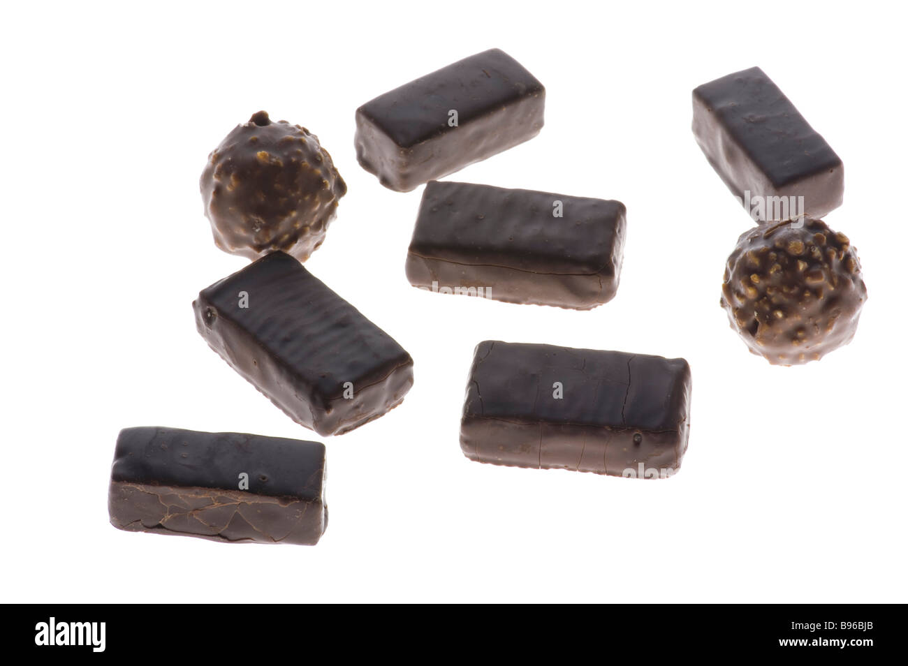 object on white food chocolate confectionery Stock Photo - Alamy
