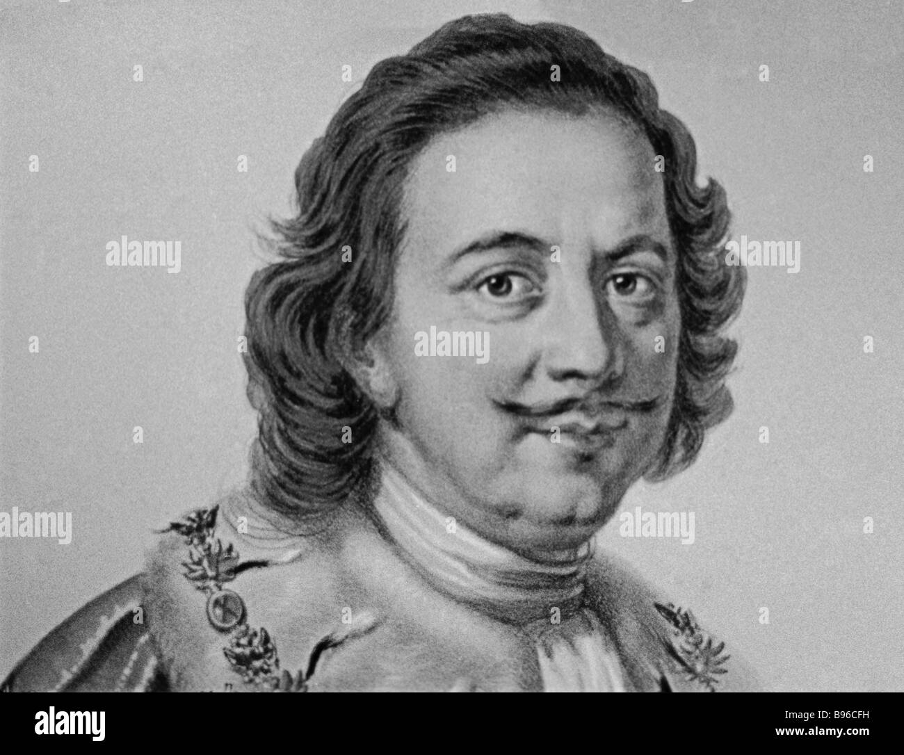 Portrait of the Russian tsar 1682 Peter the Great 1672 1725 Stock Photo ...