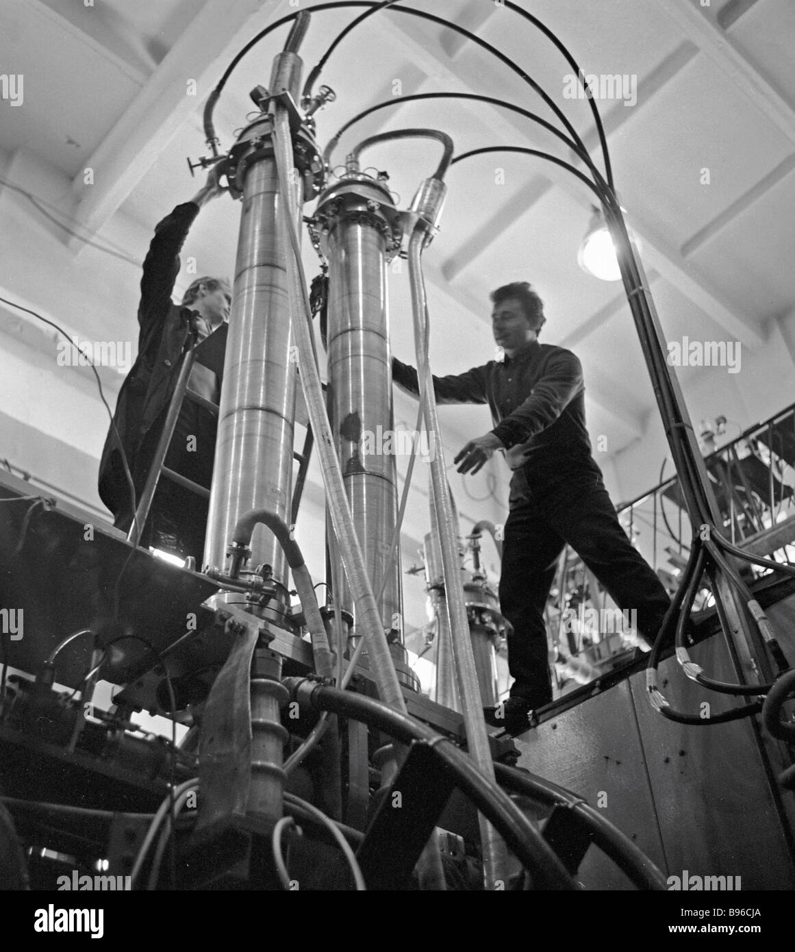 Laboratory workers from the Institute of Nuclear Physics the Siberian ...