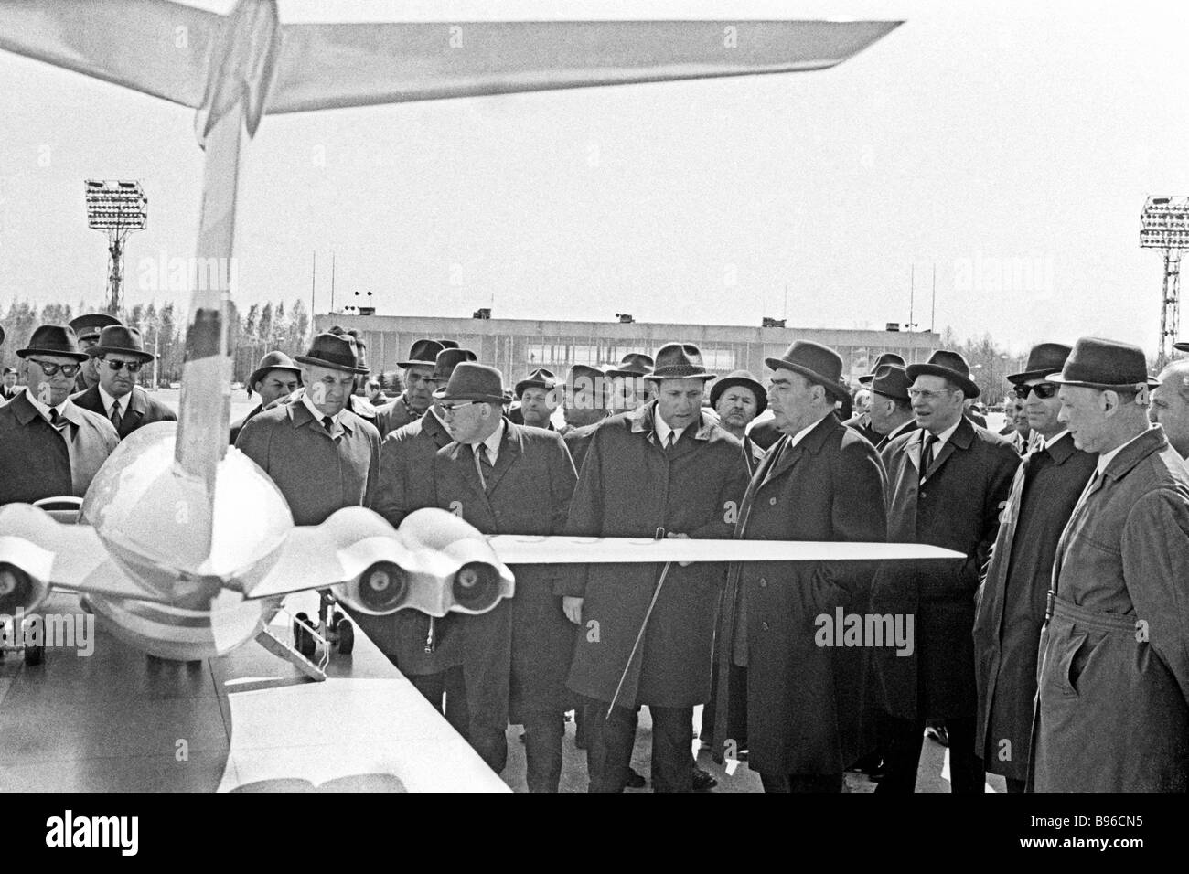 The CPSU CC General Secretary Brezhnev and leaders of the Communist ...