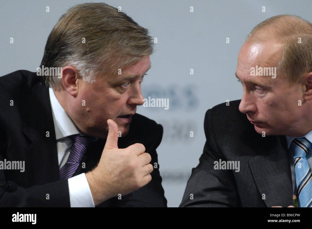 From right to left Russian President Vladimir Putin and Vladimir ...