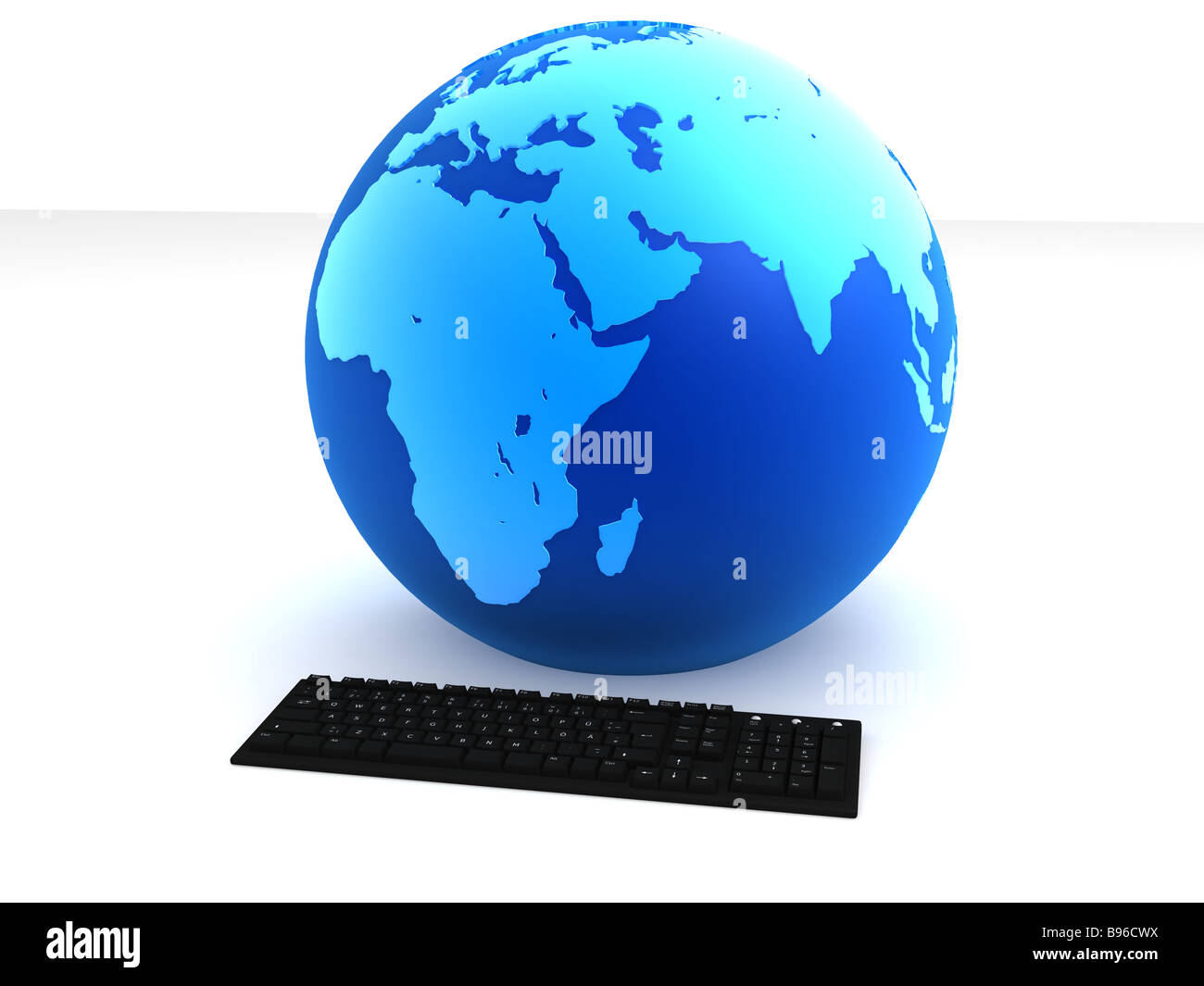 keyboard and globe Stock Photo - Alamy