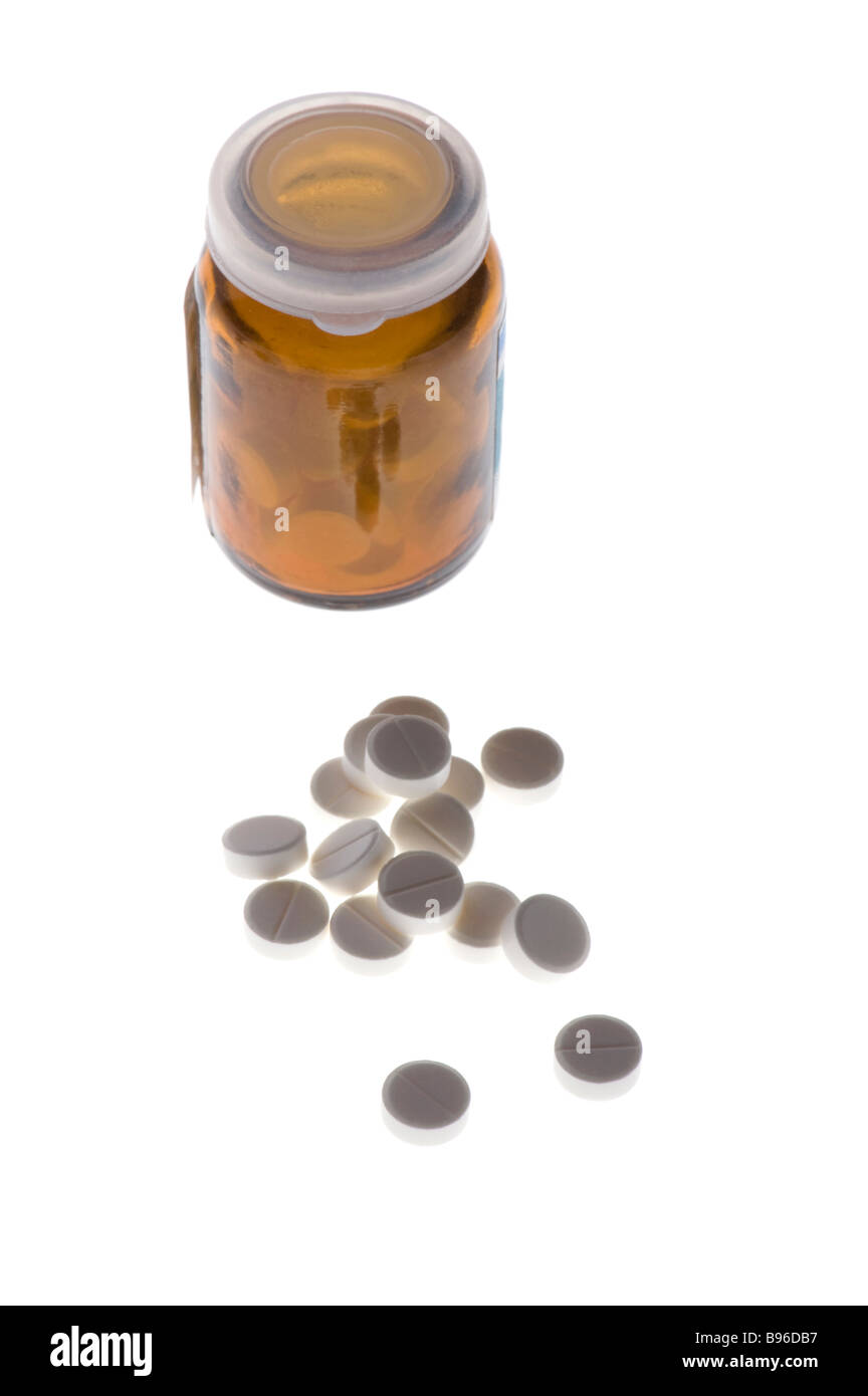 object on white Medical bottle close up Stock Photo - Alamy