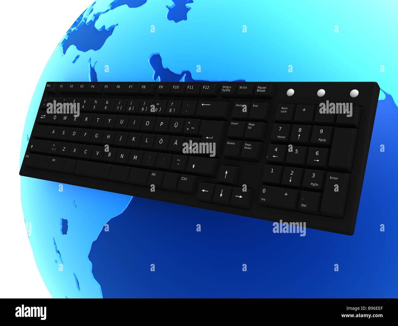 keyboard and globe Stock Photo - Alamy