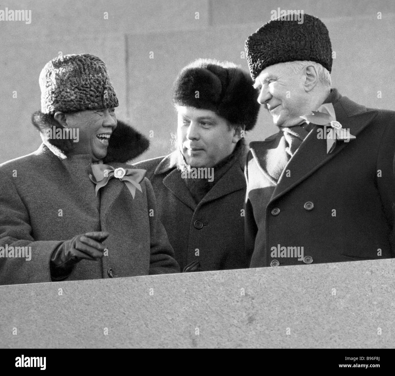 Alexei Kosygin right Chairman of the U S S R Council of Ministers and ...