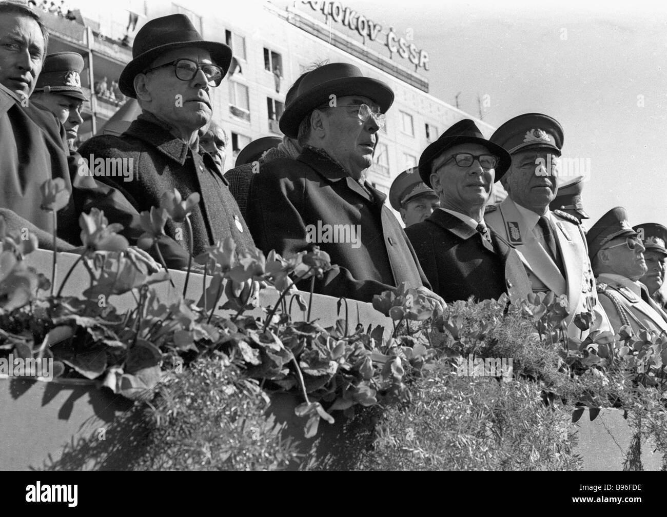 Erich Honecker left head of the State Council of the German Democratic ...