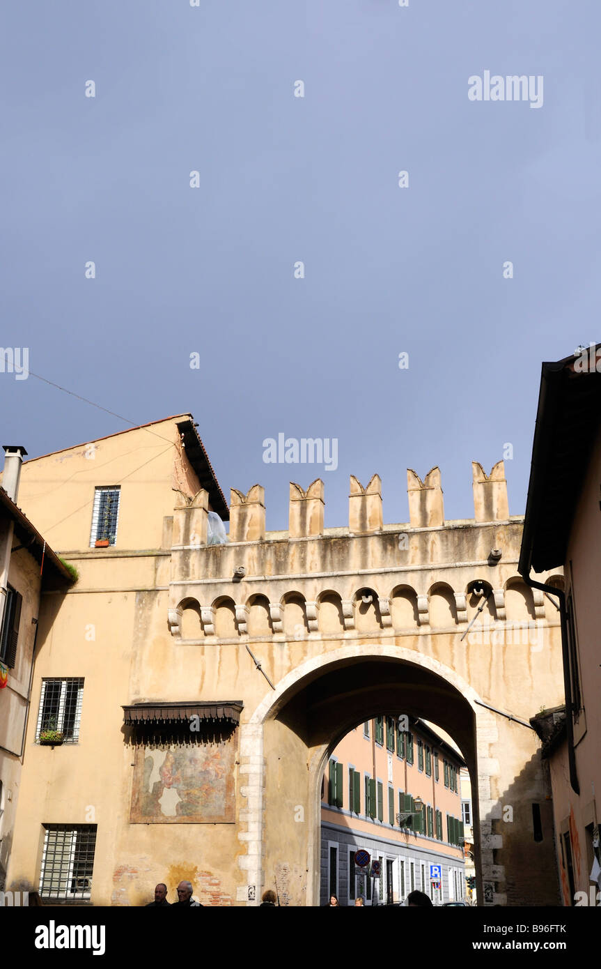 One of the Old City Gates in the Trastevere area of Rome Italy Stock ...