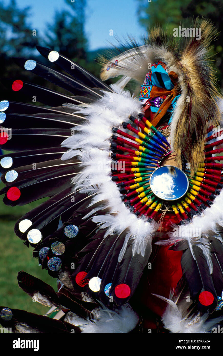 Native Indian Dancer in Traditional Regalia at a Pow Wow on Tsartlip ...