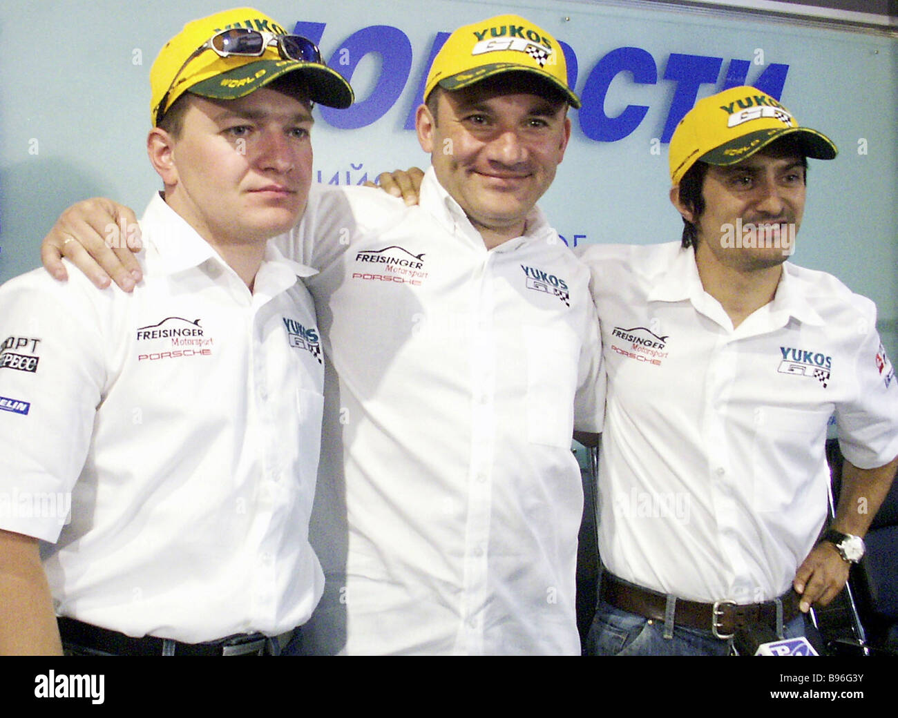 Car pilots Alexei Vasilyev and Nikolai Fomenko both from Russia and ...