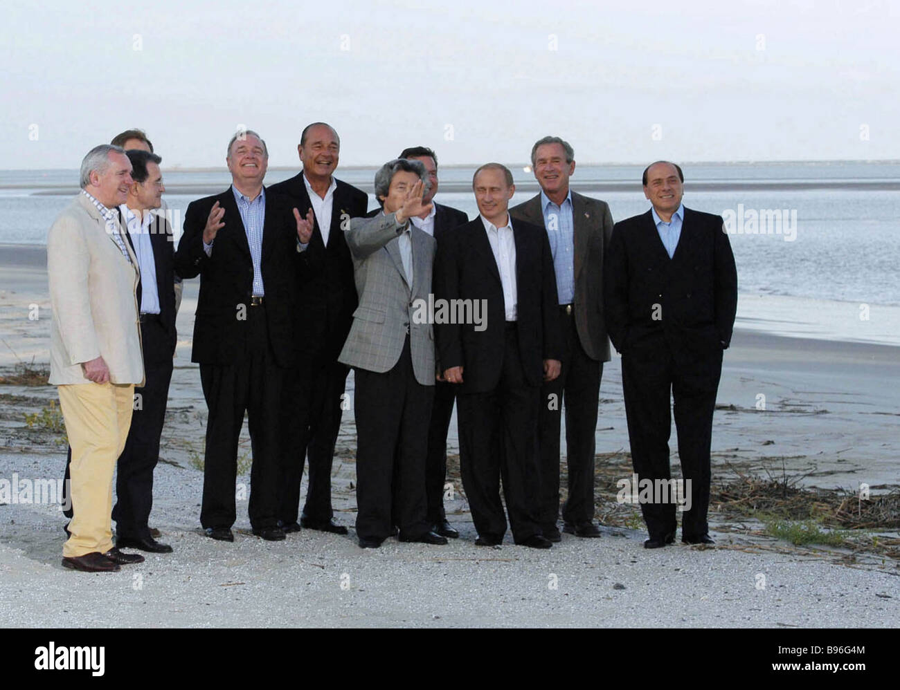 Participants of G8 summit on Sea Island Ga Prime Minister Silvio ...