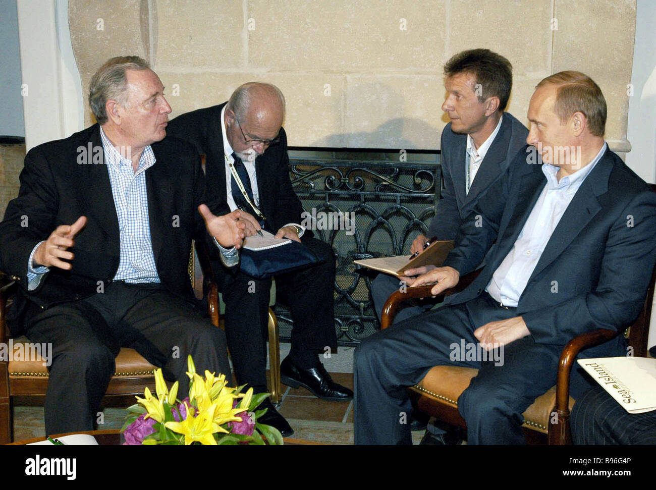 President Vladimir Putin of the Russian Federation right and Prime ...