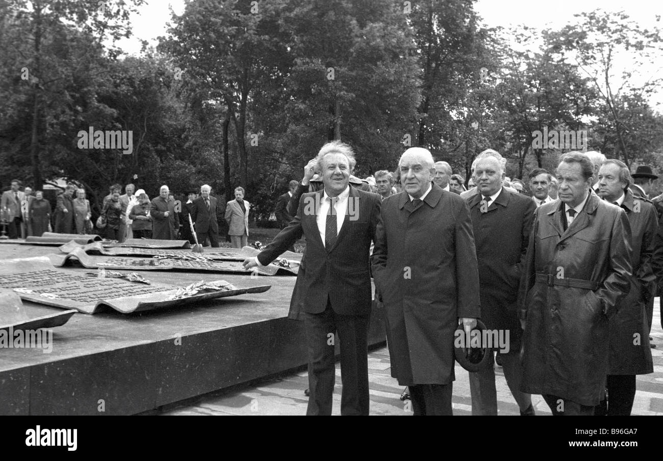 Viktor Grishin second from left Politburo member of the Soviet ...