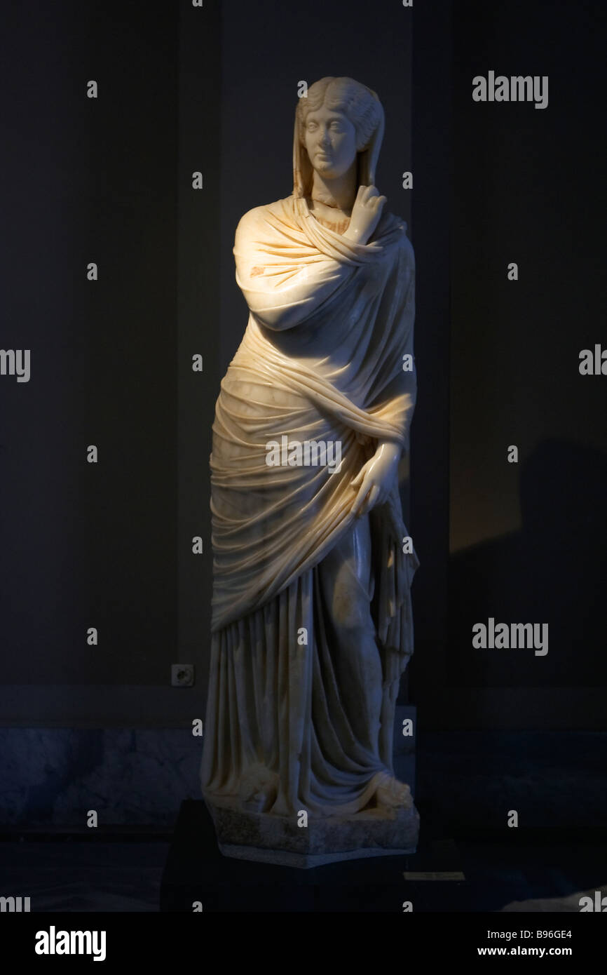 Marble statue of Cornelia Antonia from Antioch of Pisidia Yalvac ...