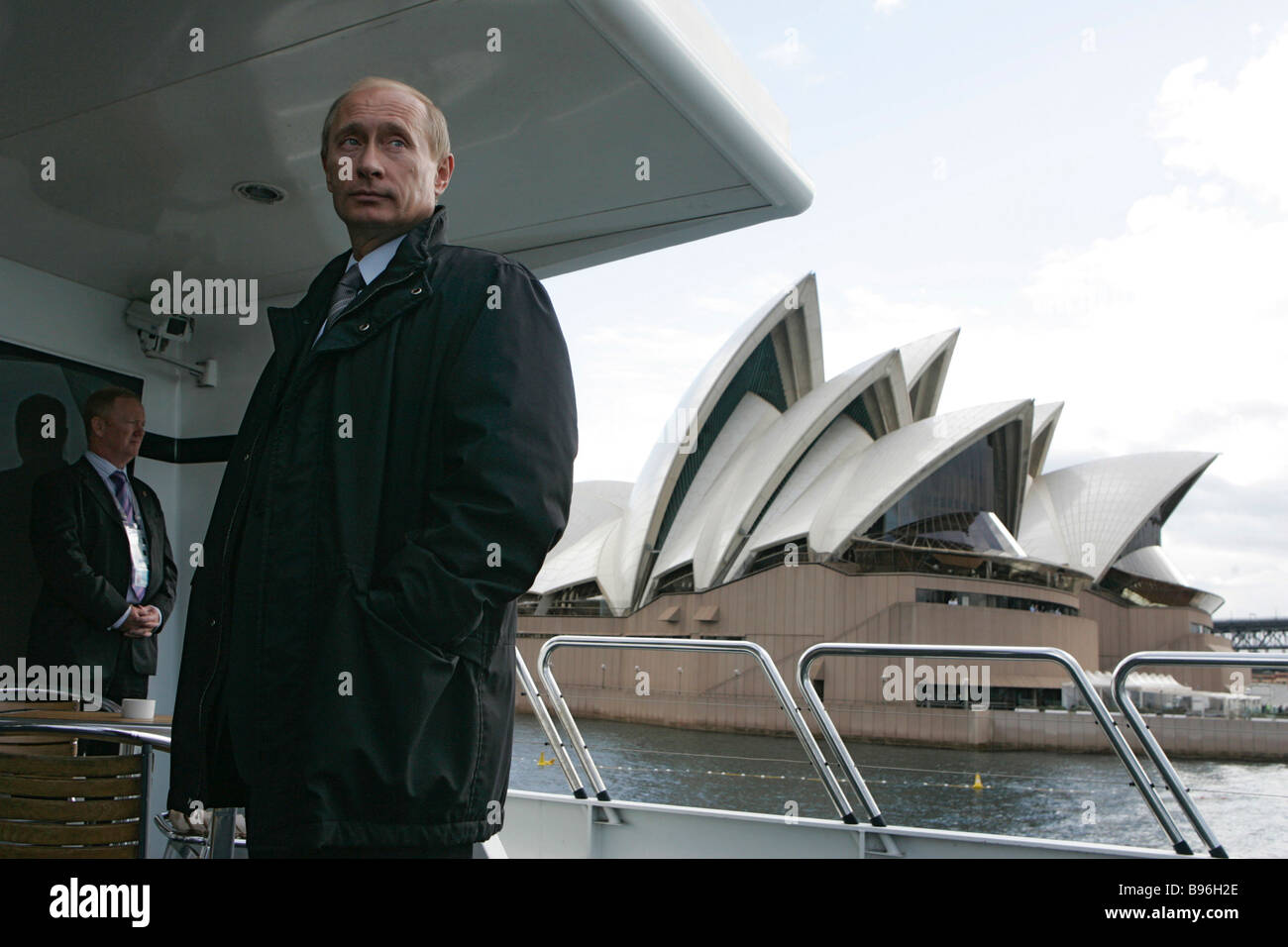 September 7 2007 Russian President Vladimir Putin sails boat in Sydney ...