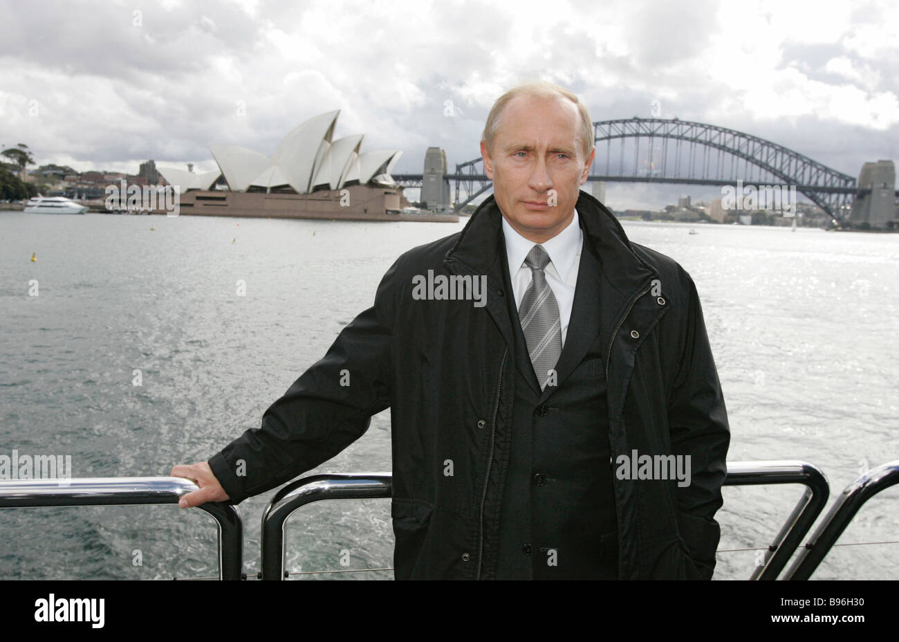 September 7 2007 Russian President Vladimir Putin sails boat in Sydney ...
