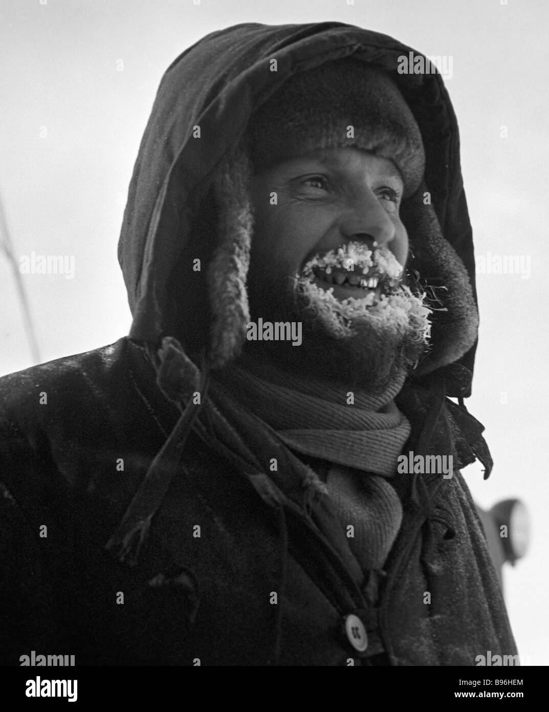 A mechanic of the North Pole 16 Soviet drifting research station Stock ...