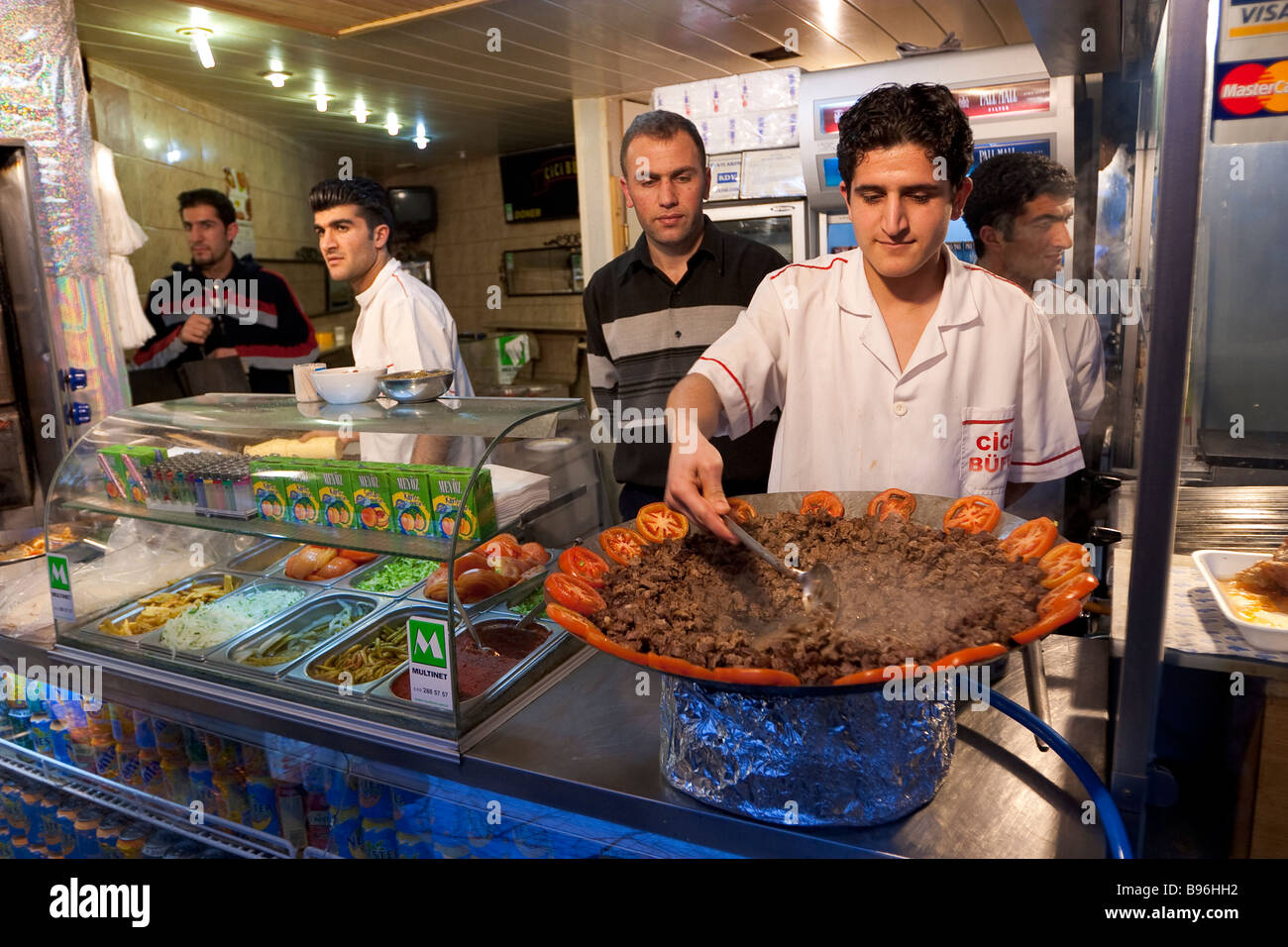 Fast food counter Tarabya on the Bosphorus Istanbul Turkey Stock Photo ...