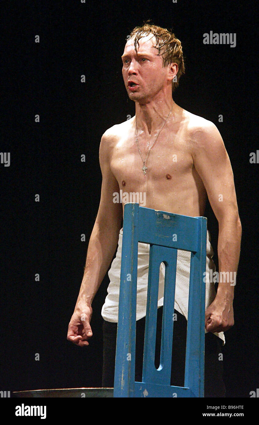 Actor Yevgeny Mironov as Lopakhin in play The Cherry Orchard produced ...