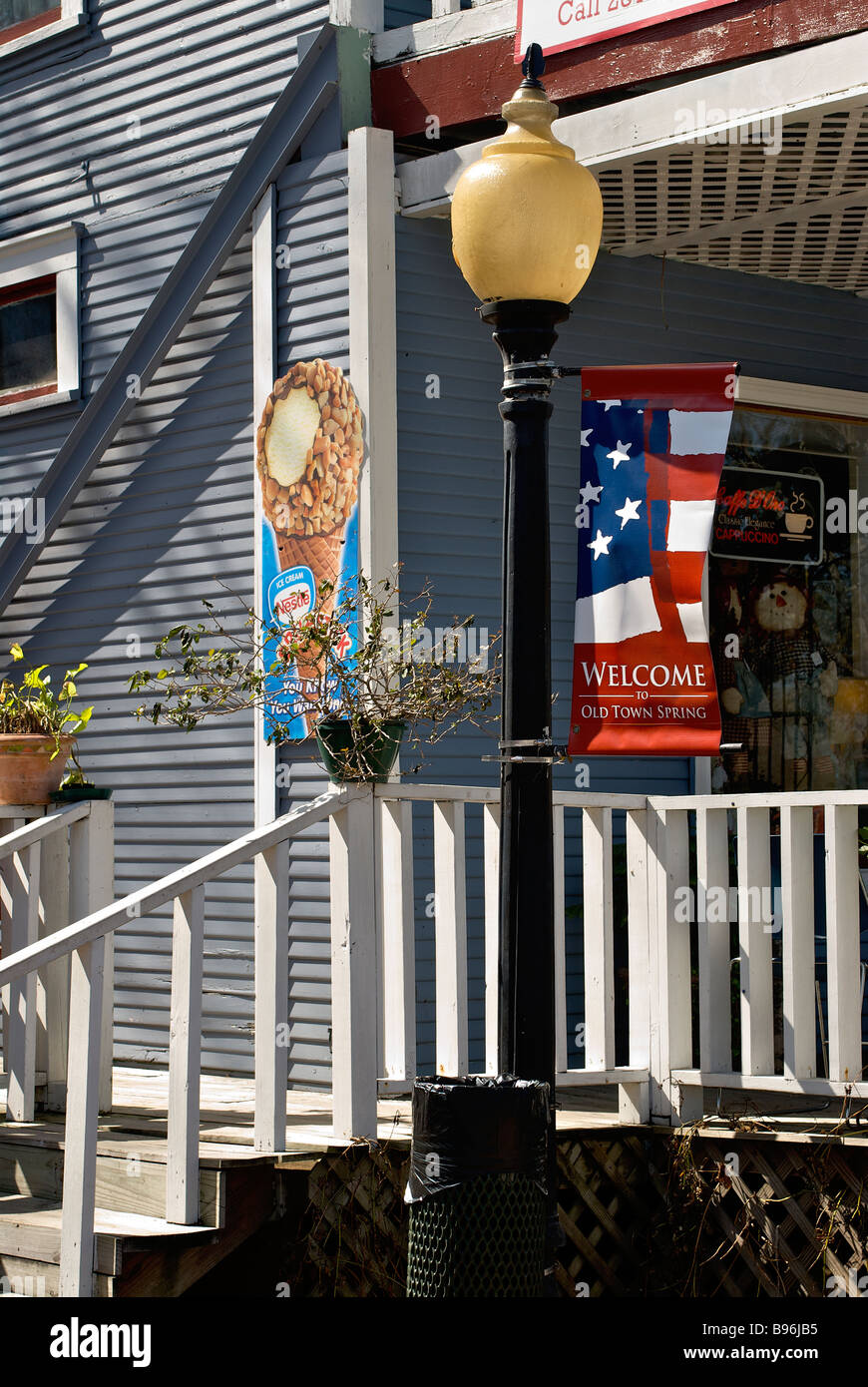 One of many shops in Old Town Spring, part of Spring Texas Stock Photo ...