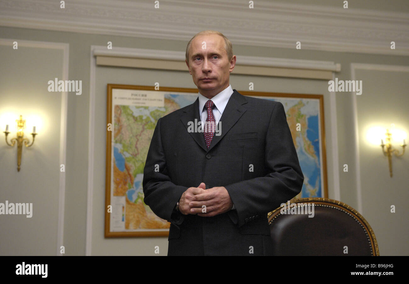 President Vladimir Putin in his Novo Ogarevo office Stock Photo - Alamy