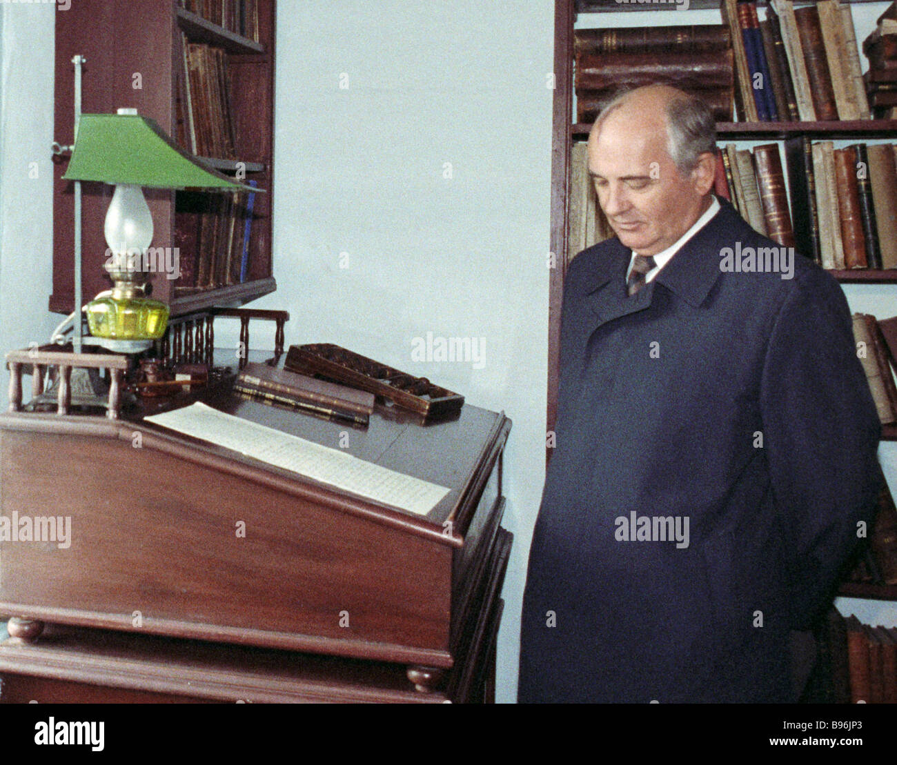 Soviet Communist Party Secretary General Mikhail Gorbachev visiting the ...