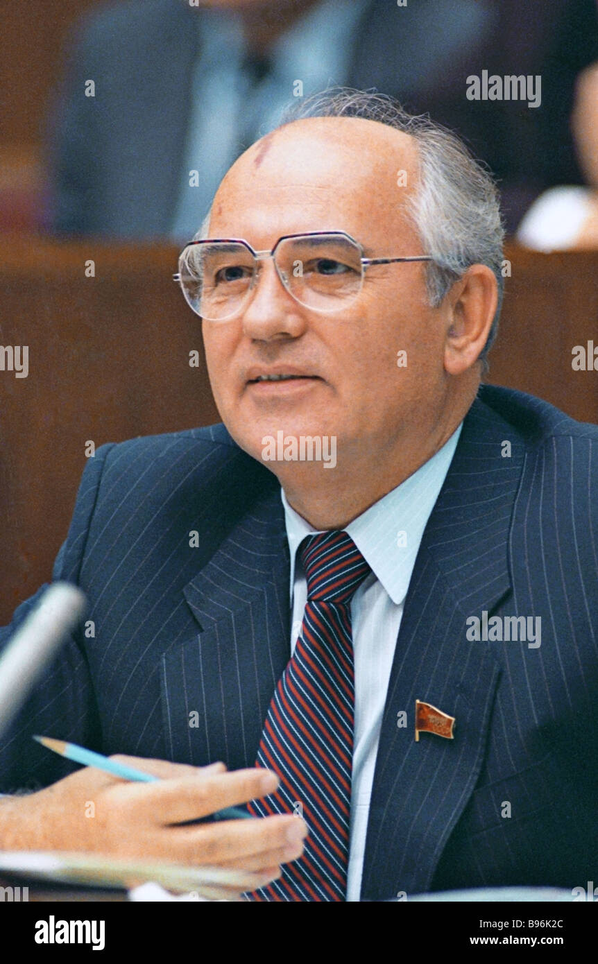 Mikhail Gorbachev general secretary of the CPSU Central Committee and ...
