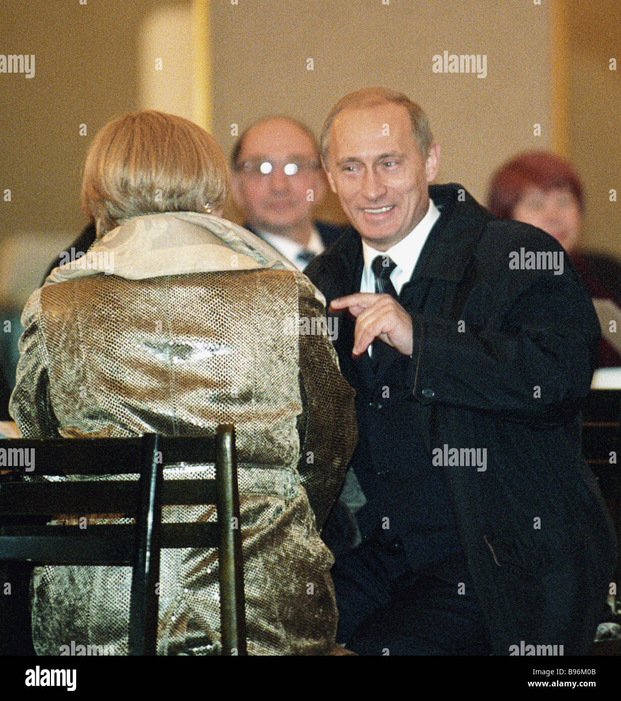 President Vladimir Putin And His Wife Lyudmila Visiting A Polling