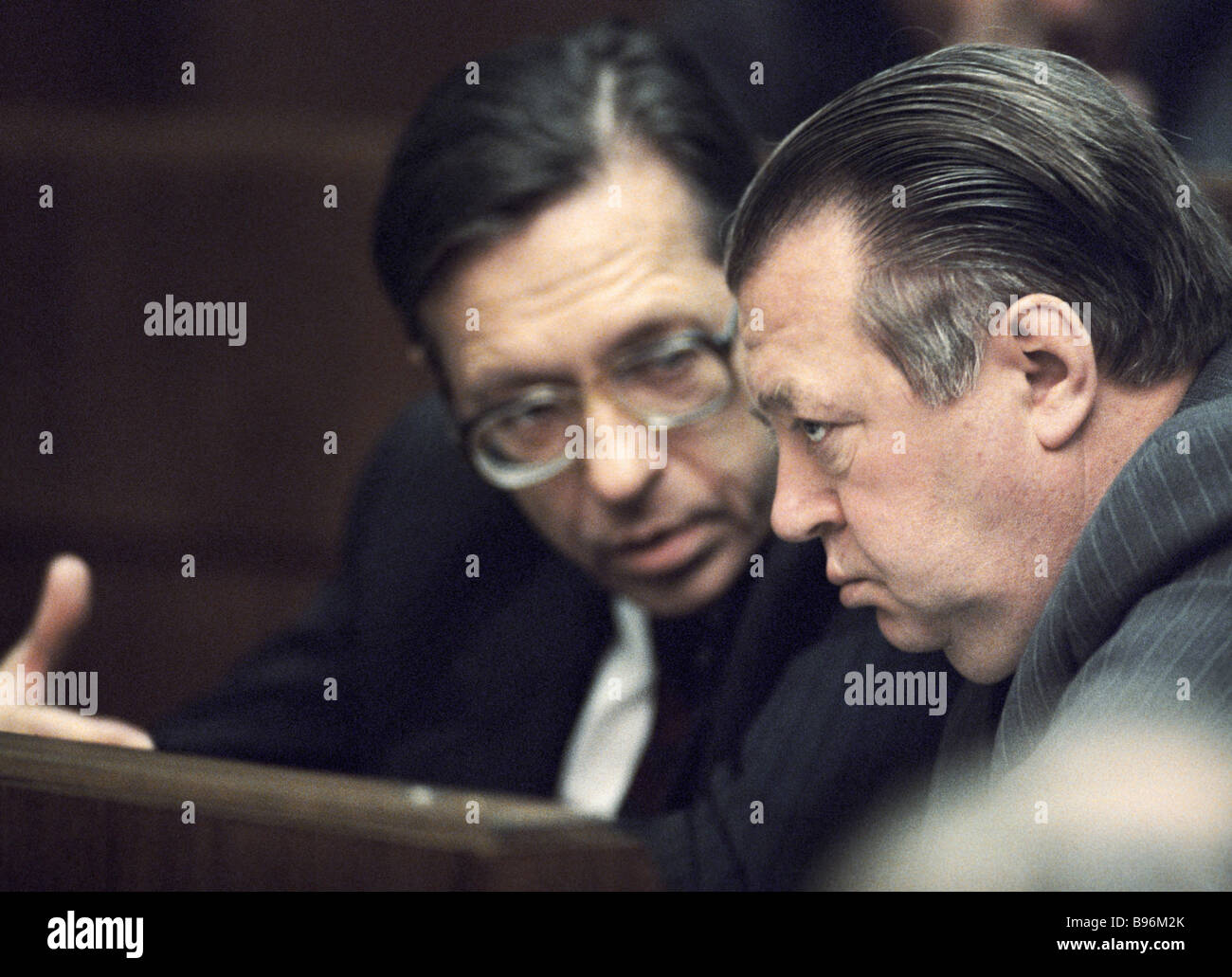 Leonid Abalkin and Lev Voronin right U S S R Deputy Prime Ministers ...
