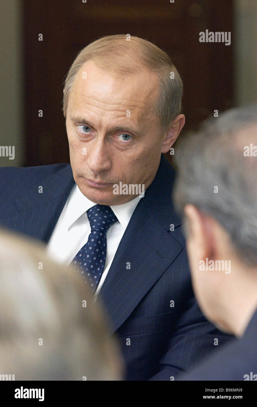 Russian President Vladimir Putin during a meeting with directors of the ...