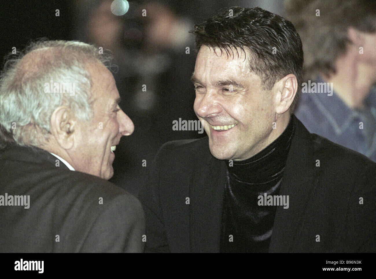 Film producer Pyotr Todorovsky left and film and theater actor Sergei ...