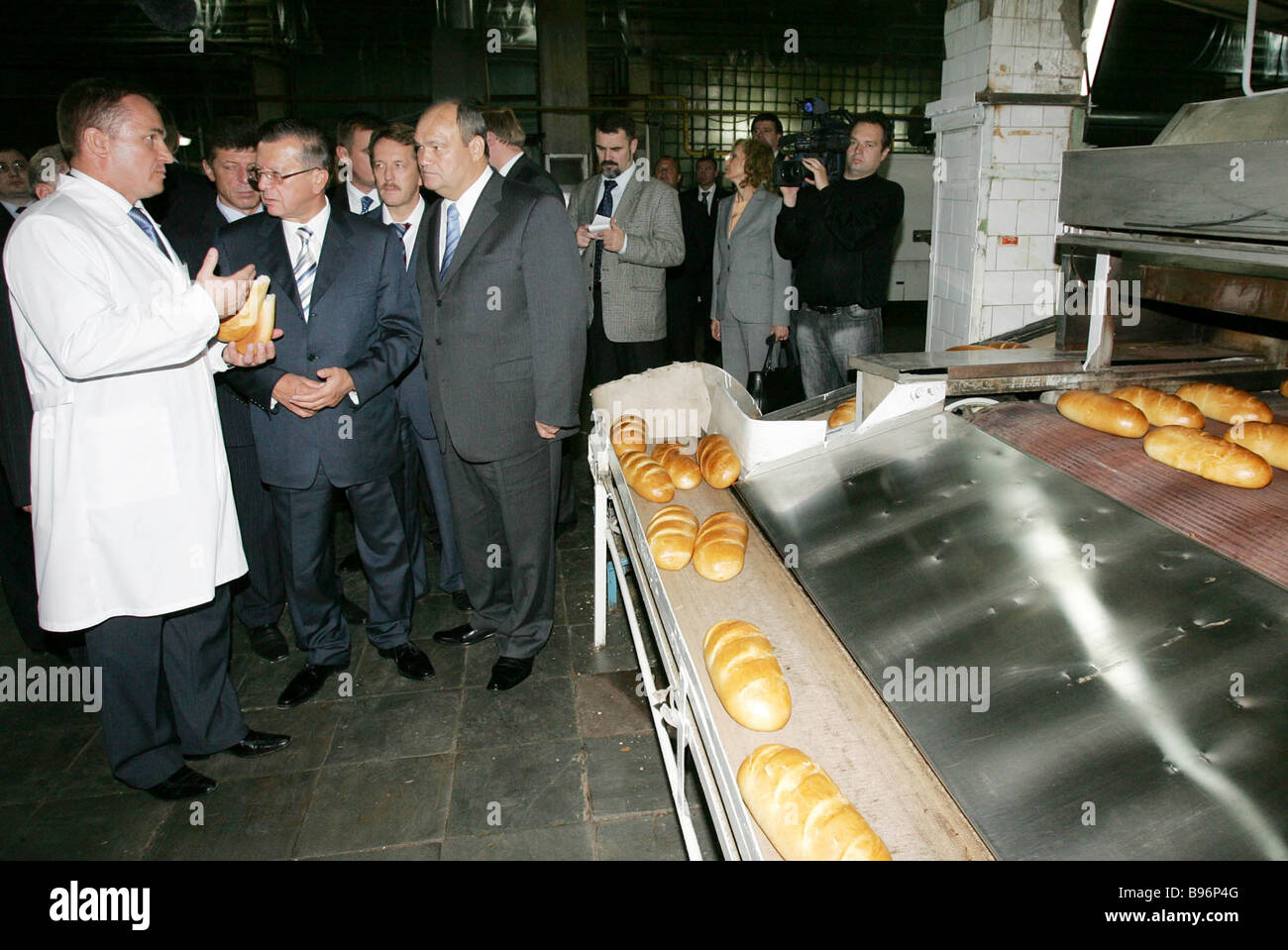 September 26 2007 Prime Minister Viktor Zubkov center visiting the ...
