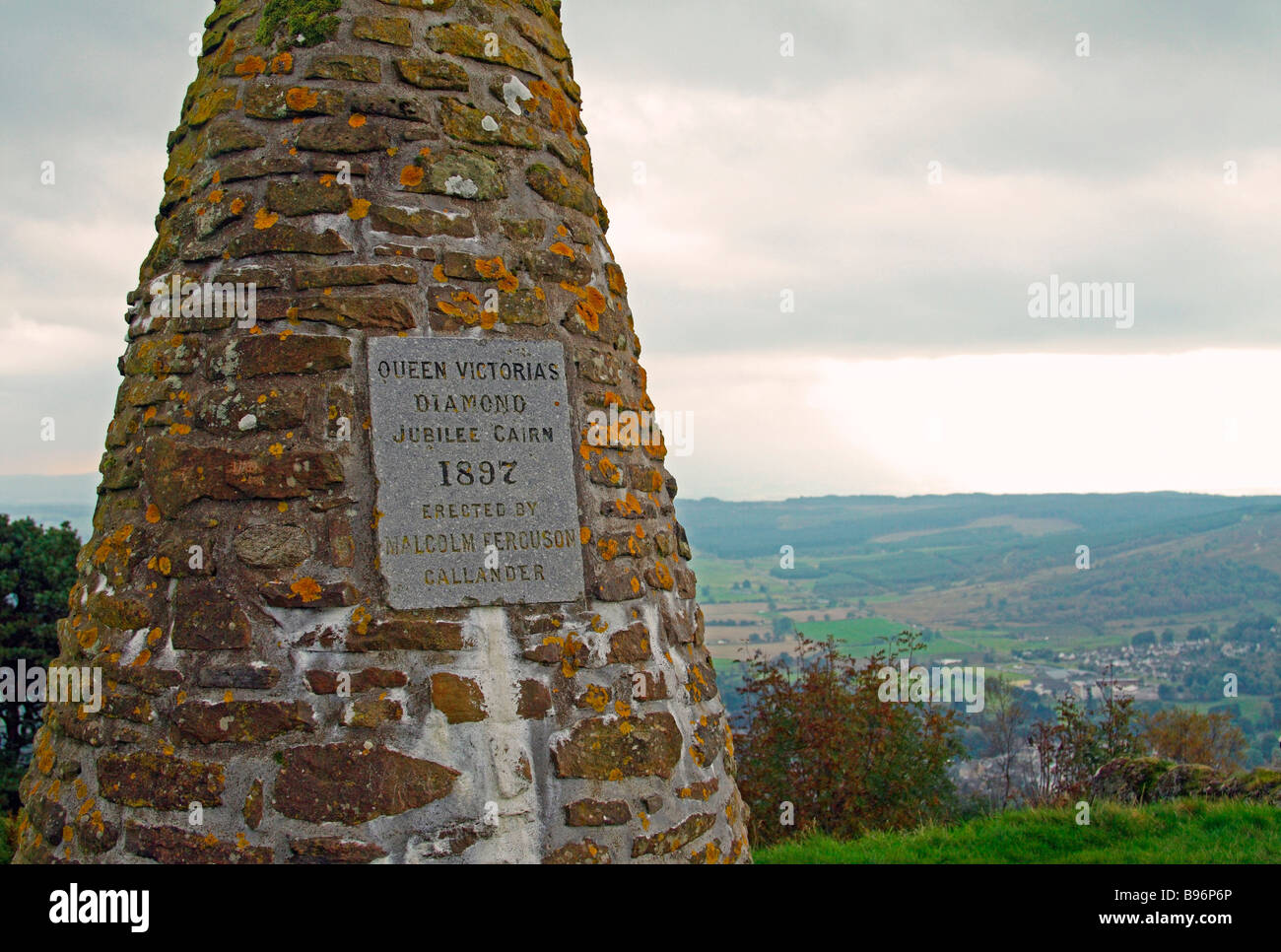 Queen Victoria's Diamond Jubilee Cairn, summit of Callander Craig ...
